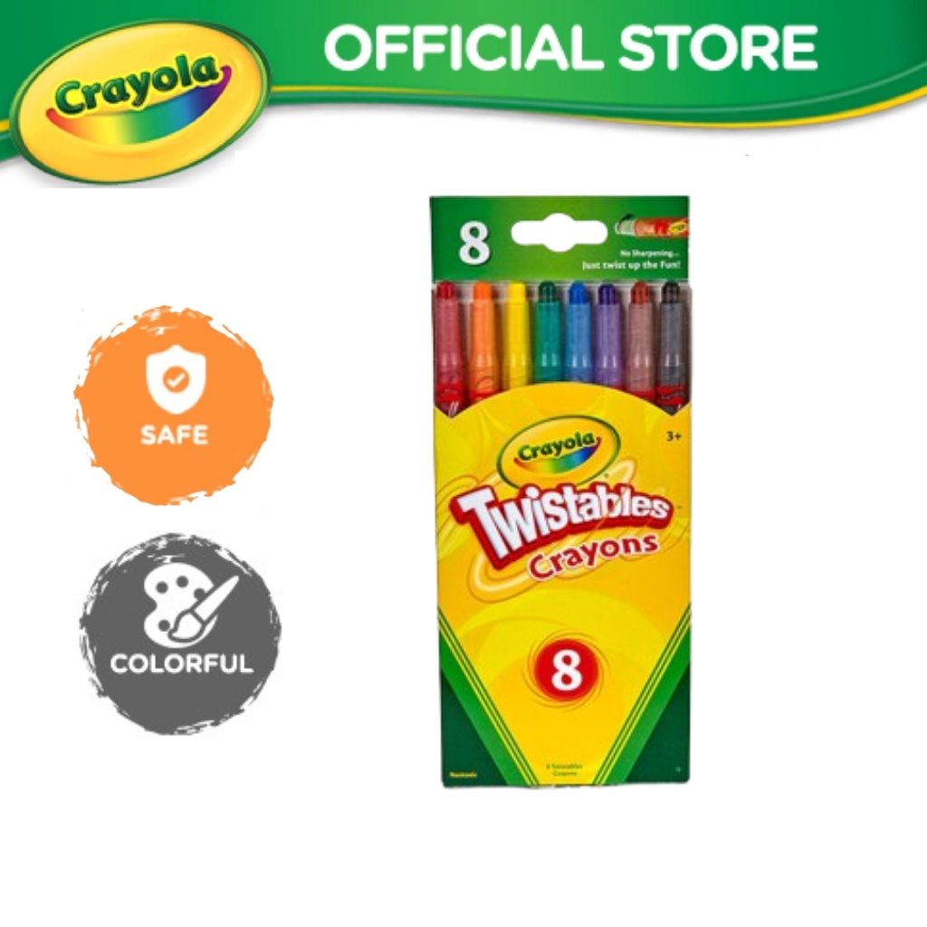 Crayola Traditional Assorted Twistable Crayons 8 Count With Assorted ...