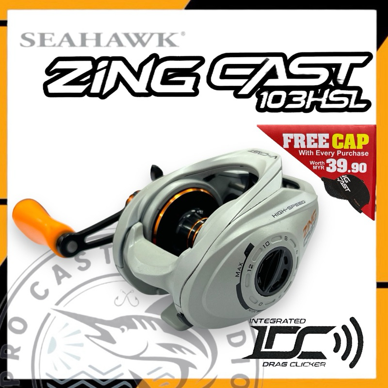 2024 SEAHAWK ZING CAST 103HSL BAITCASTING FISHING REEL BC REEL | Shopee ...