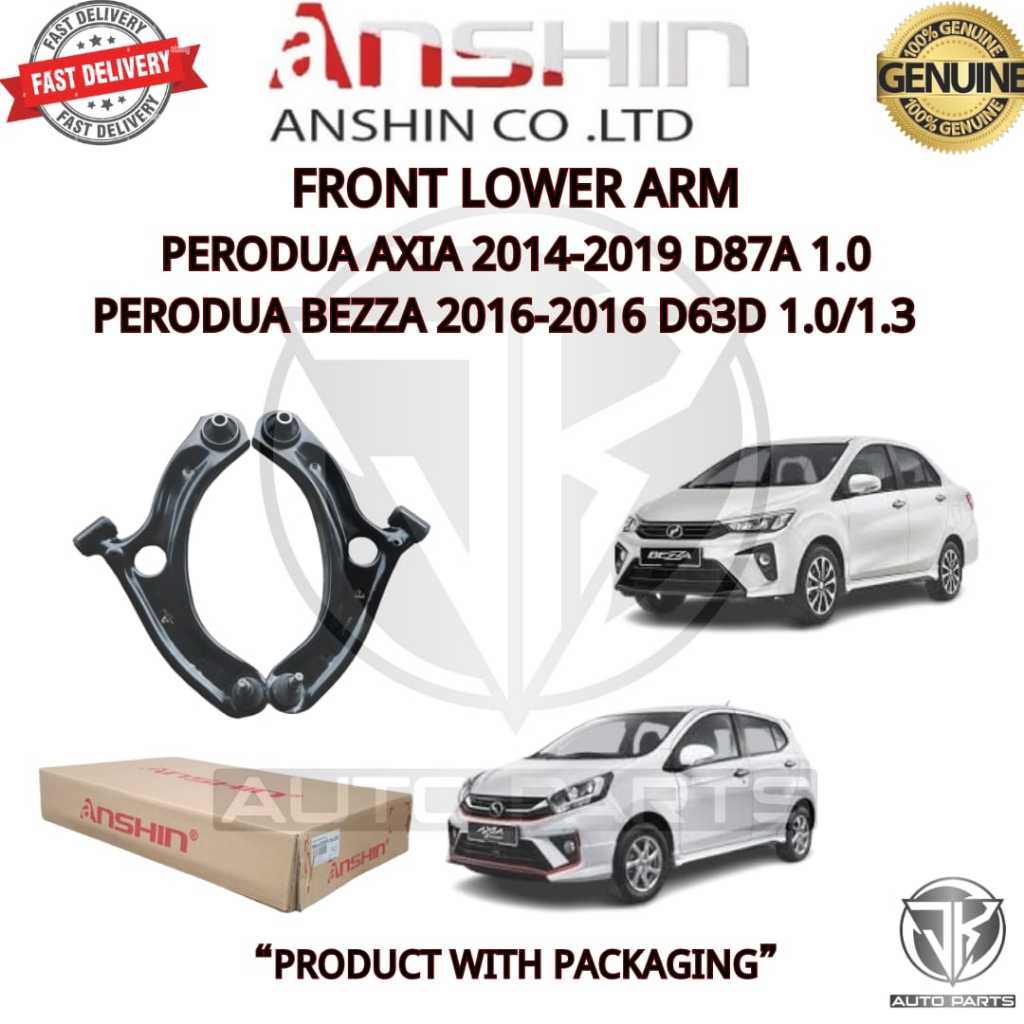 #ANSHIN#JAPAN FRONT LOWER ARM PERODUA AXIA D87A 1.0,BEZZA D63D 1.0/1.3 ...