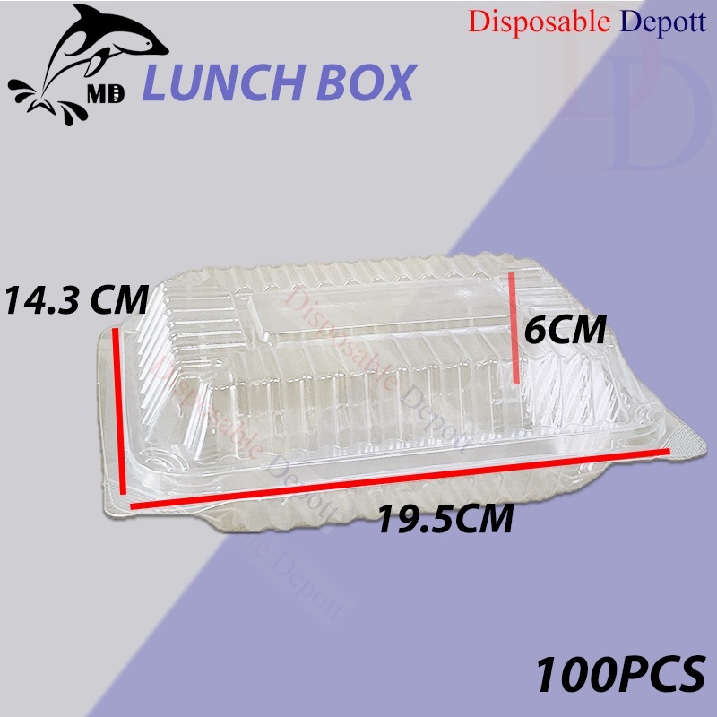 MD TAGE 2 PP Lunch Box / Disposable Plastic Tapau Food Box / Food Tray ...