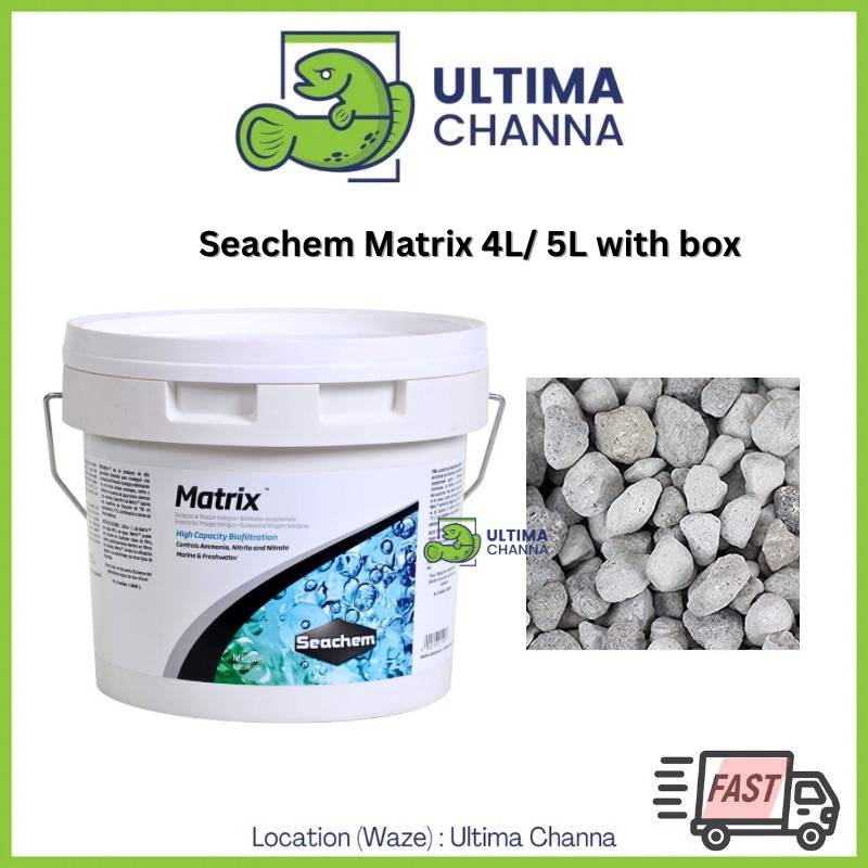 Seachem Matrix 4L/ 5L with acrylic filter box aquarium filter media ...