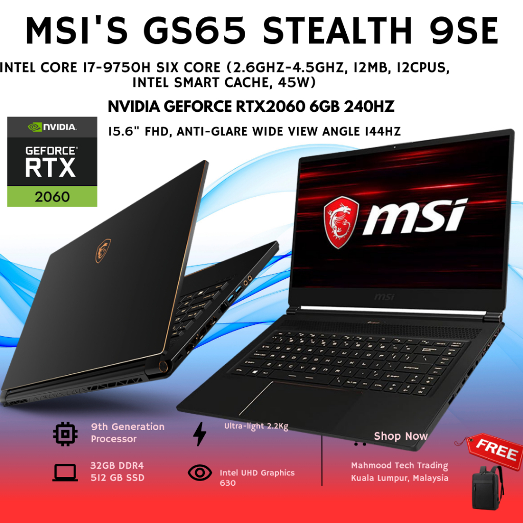 GAMING LAPTOP, MSI- Gs70 2QE STEALTH, Ge60 2PE APACHR PRO, Gs60 2PL GHOST CORE I7 16GB / 512GB ...