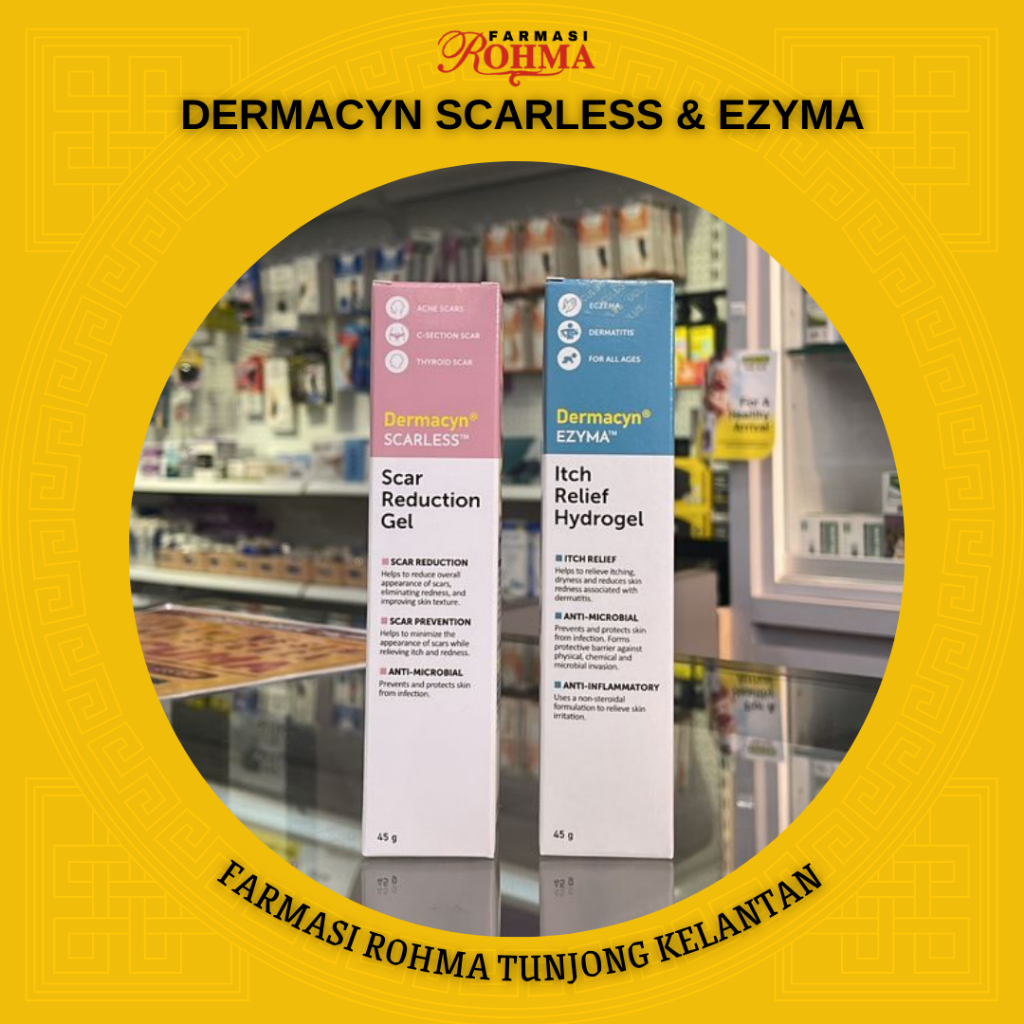 [🔥FARMASI ROHMA🔥] DERMACYN SCARLESS AND EZYMA | Shopee Malaysia