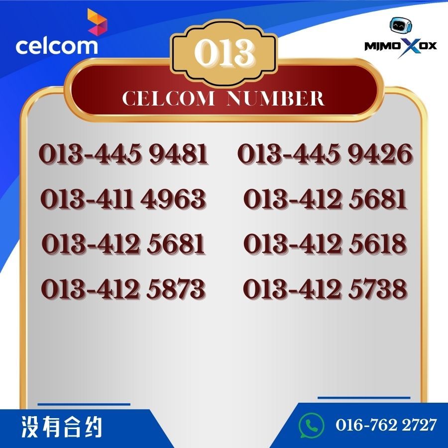 ♕CELCOM 013♕ Celcom Xpax New Prepaid Sim Card Unlimited Internet Unlimited Call to All Network📞📶 ...