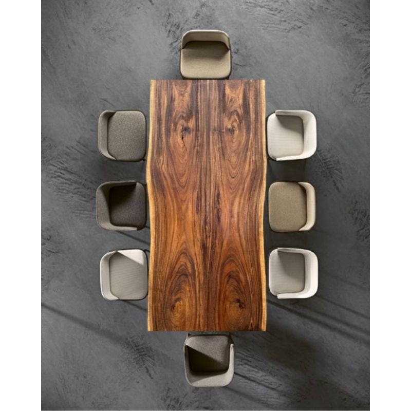 Meja makan kayu balak / dining table wood slab | Shopee Malaysia