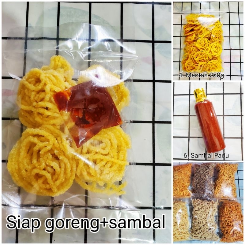 Promosi 2024 Keropok Mee Siput Siap goreng/Mentah/Sambal | Shopee Malaysia