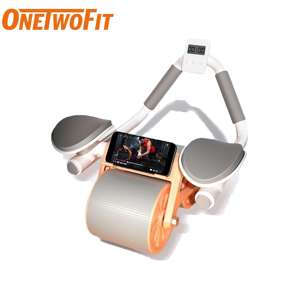 OneTwoFit Elbow Support Automatic Rebound Roller Abdominal Muscle ...