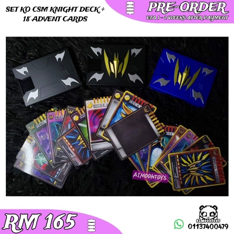 PREORDER SET KO CSM Deck Decks Knight + Survive + Blank Deck + 18 ...