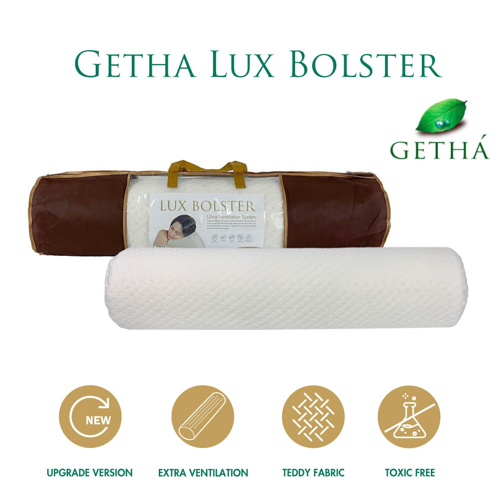🇲🇾 🏆GETHA ANTHORIZED🔥 GETHA LUX Latex Pillow Bolster 100% Natural Latex ...