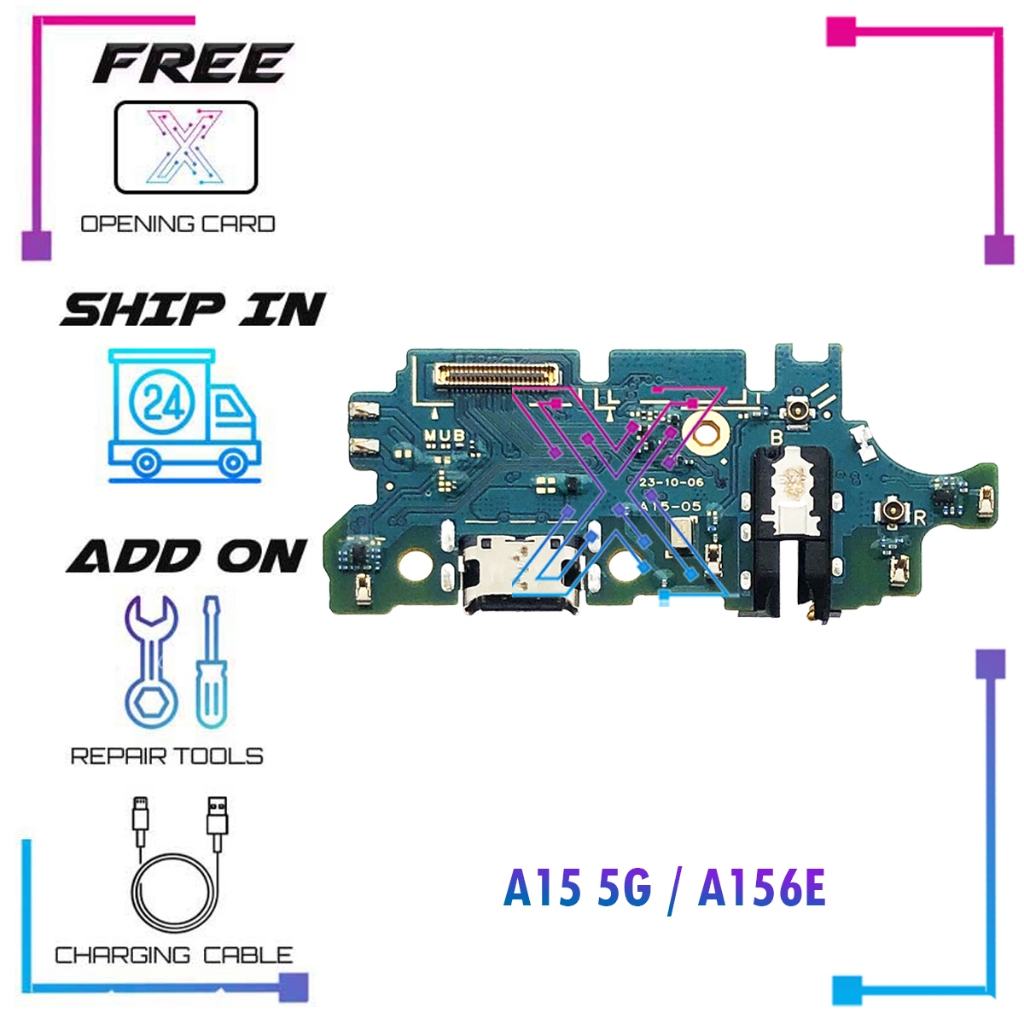For Samsung A15 5G / A156E / Samsung A15 4G / A155F Board Charging Plug In Microphone Board Usb ...