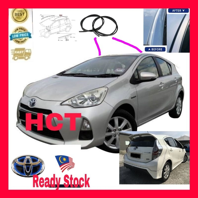 TOYOTA NHP10 PRIUS C ROOF MOULDING RUBBER | Shopee Malaysia