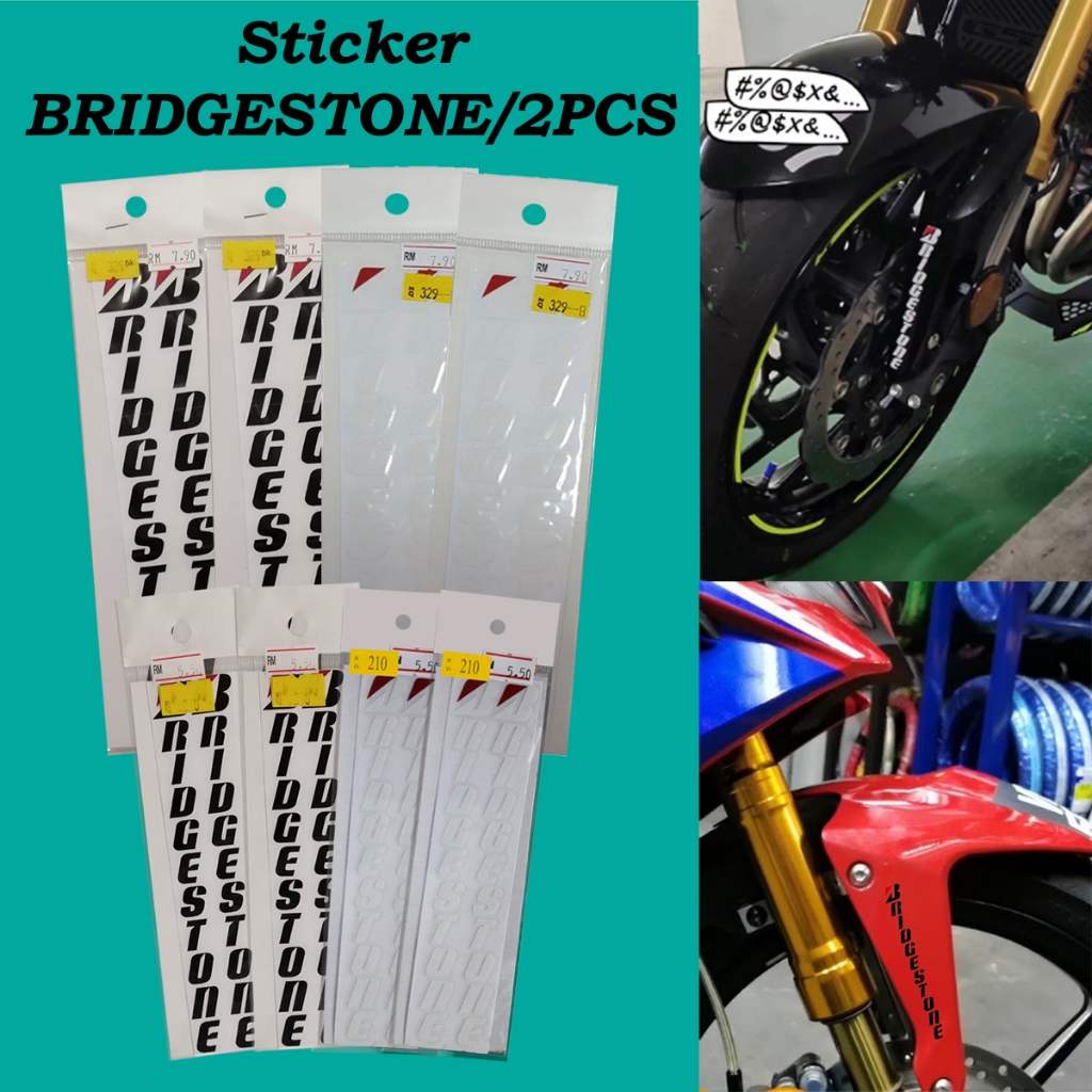 Sticker Motor Kereta BRIDGESTONE Double Small Large Tampal Luar ...