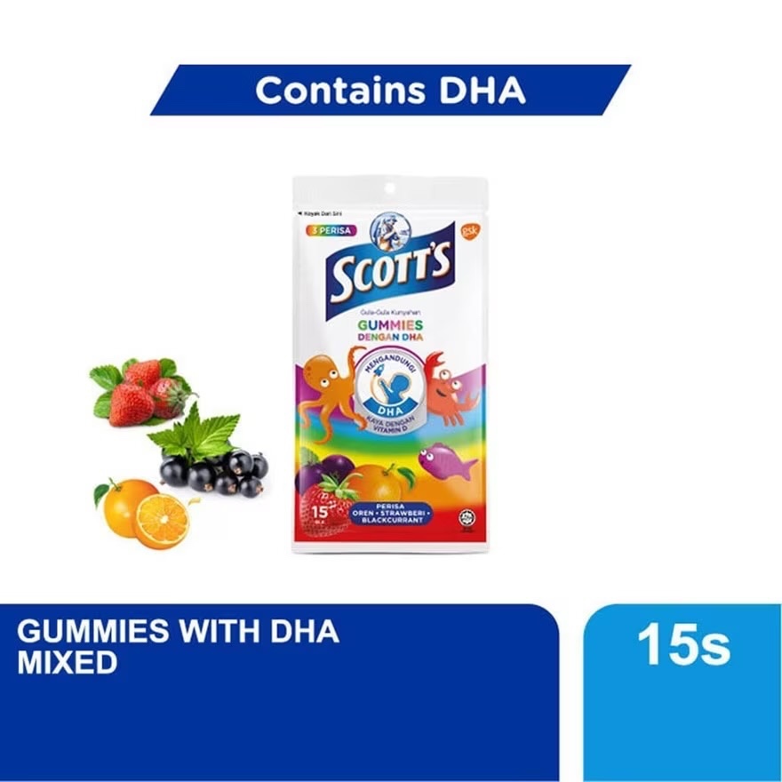 SCOTT'S DHA Chewable Gummies Assorted Flavour 15s | Shopee Malaysia