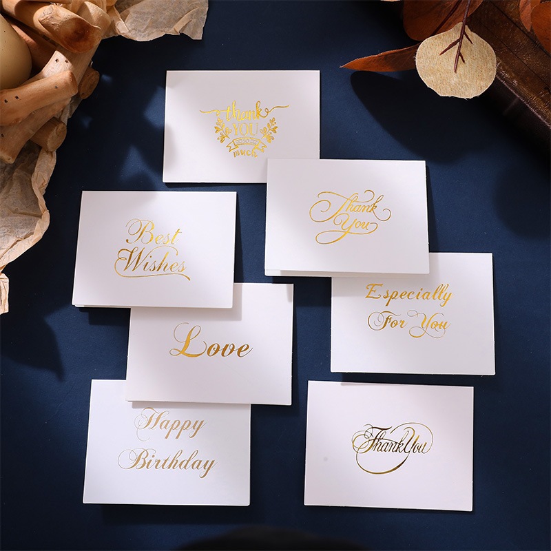 Mini Folded Card Thank You Card Happy Birthday Best Wishes Greeting Cards Gift Cards Message ...