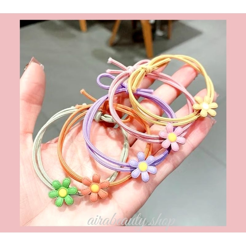 airabeauty.shop Borong Daisy Flower Hair Tie Hair Band Korean Style ...