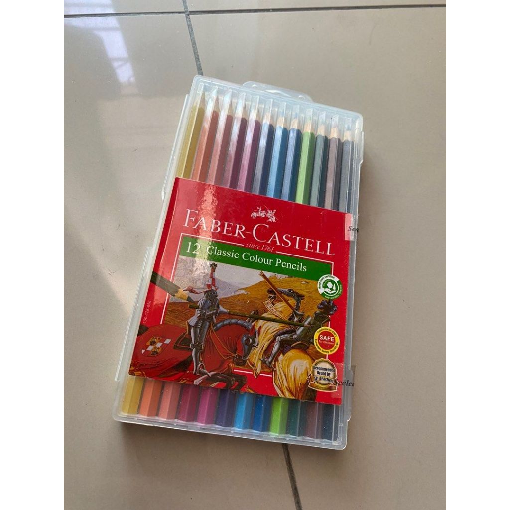 Faber Castell - 12 Classic Colour Pencils (Transparent BOX) | Shopee ...