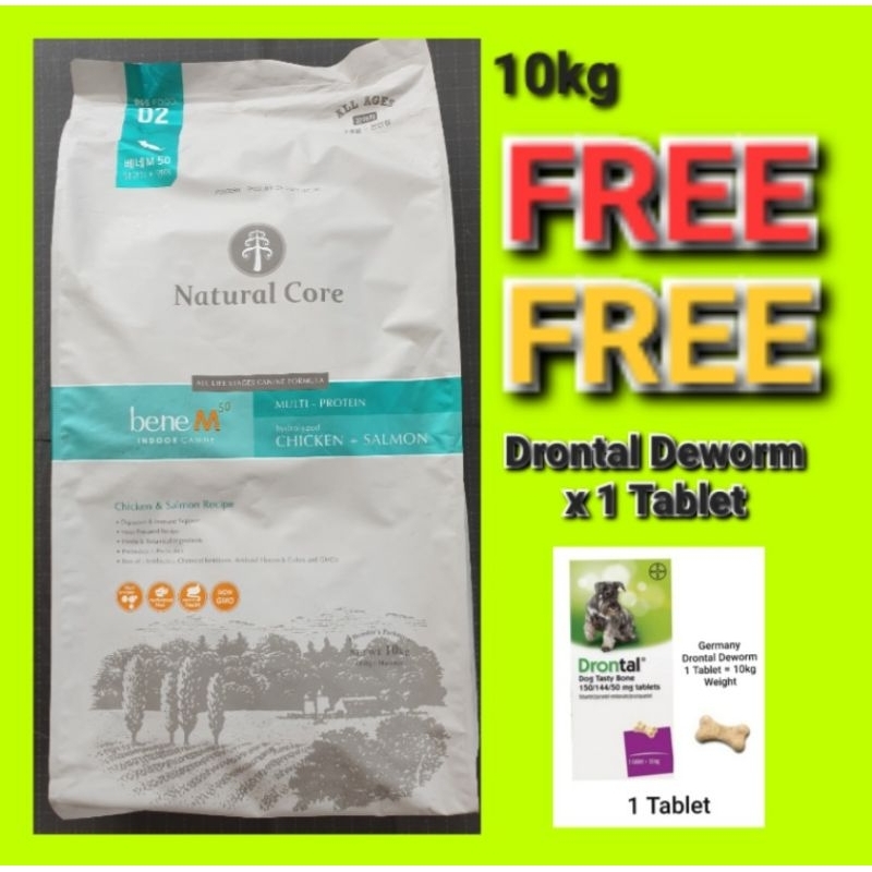 Exp:2026 July/ 10kg Natural Core Bene M50 Chicken + Salmon BeneM50 Multi-Protein Sensitive ...