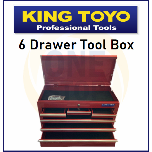 KING TOYO 6 DRAWER CABINET XTB220A/ Tool Box / heavy duty / kotak besi ...