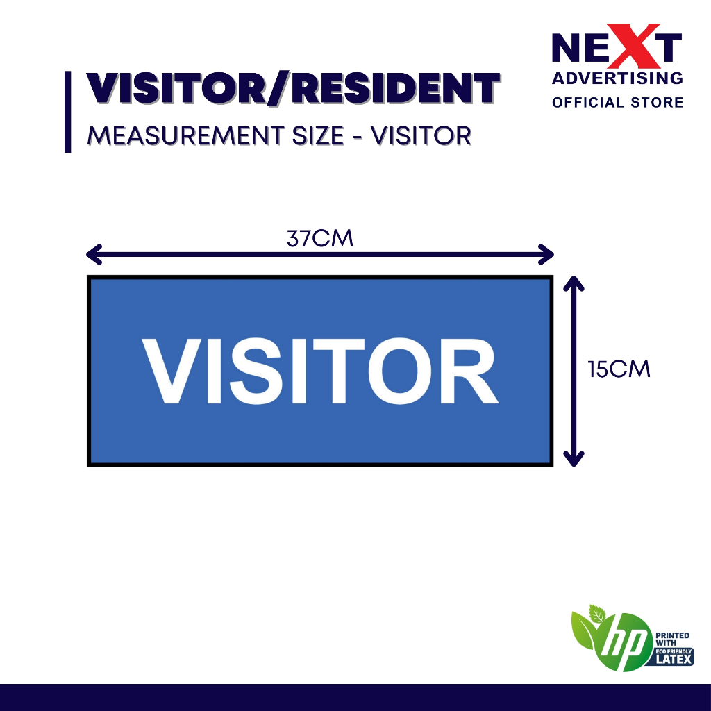 Guard House Sign | Visitor / Resident Sign | Sticker on Board | Shopee ...