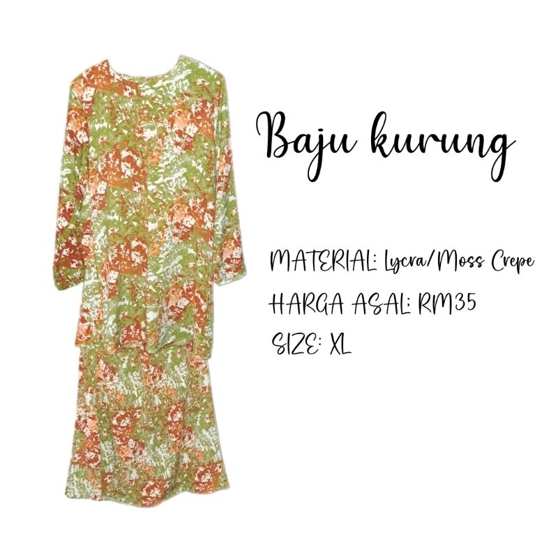 New baju kurung bercorak (XL) | Shopee Malaysia