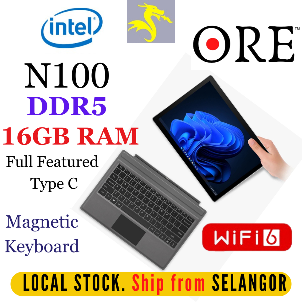 2025 ORE WP3 Intel N100 Windows Tablet 16GB DDR5 RAM 2TB SSD Computer ...