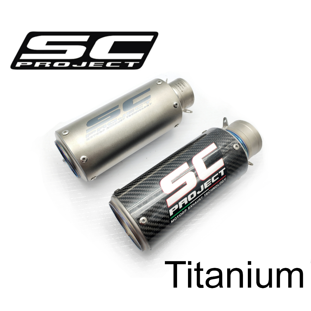 Titanium Material Muffler Universal 51mm 60mm Motor Exhaust SC Project ...