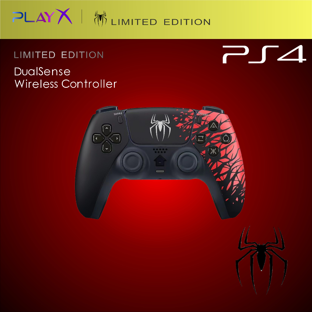 PLAYX PS4 CONTROLLER GAMEPAD WIRELESS BLUETHOOTH SPIDERMAN LIMITED ...