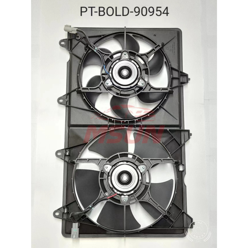 RADIATOR & AIR COND FAN MOTOR ASSEMBLY WITH BLADE / GUARD PROTON EXORA ...