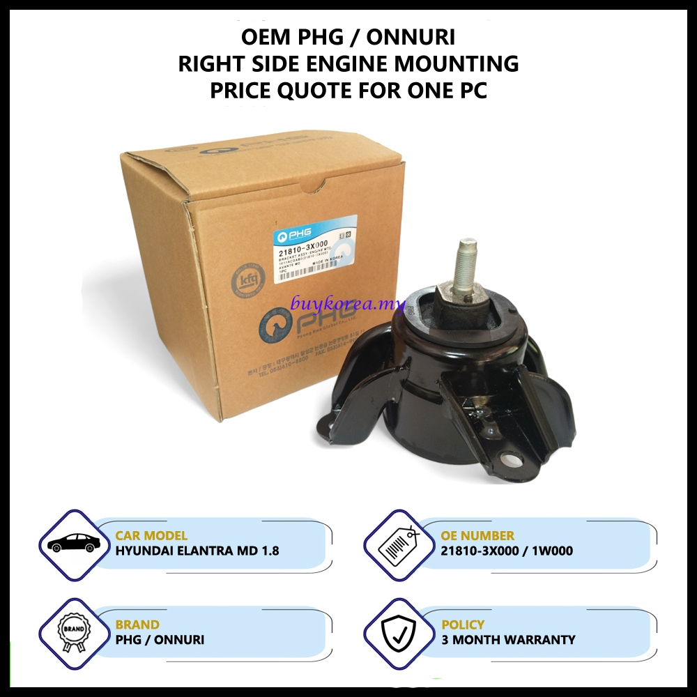 Hyundai Elantra MD 1.8 Pre-Facelift 2012-2014 Oem Engine Mounting (LH ...