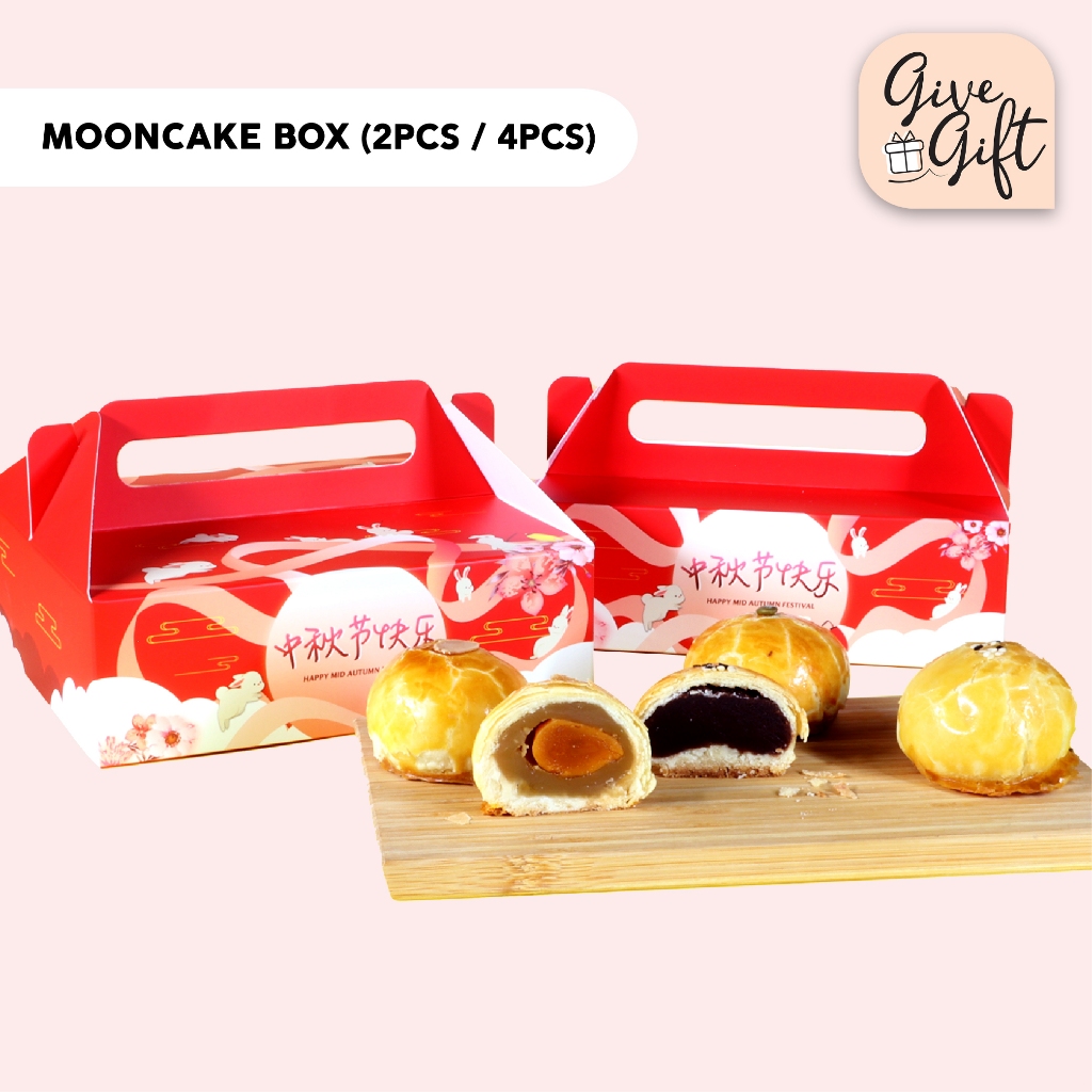 Mooncake Packaging Box (Suitable for 2 or 4 mooncakes) | Shopee Malaysia