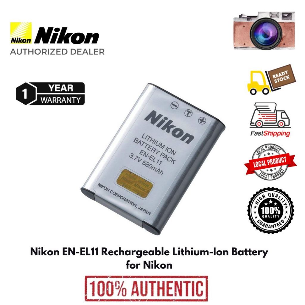 Nikon EN-EL11 Rechargeable Lithium-Ion Battery For Coolpix S550 / S560 ...