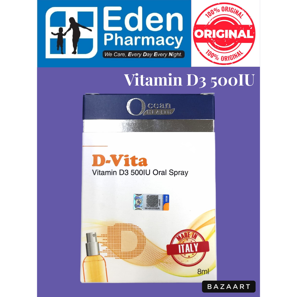 Ocean Health D-Vita Vitamin D3 500IU Oral Spray ( 8ml ) | Shopee Malaysia