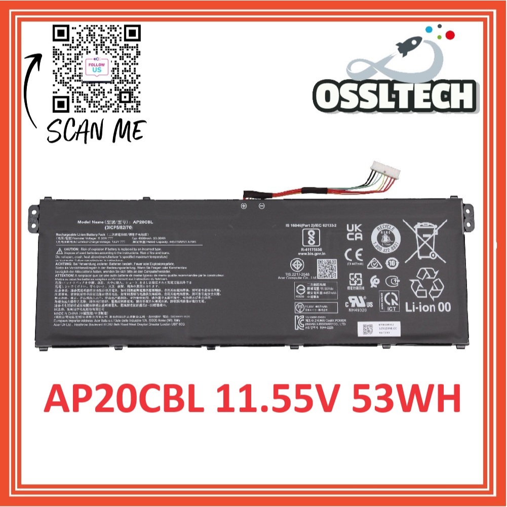 ACER AP20CBL Aspire 5 A515-46 A515-46-R14K A515-56 TravelMate Spin B3 ...