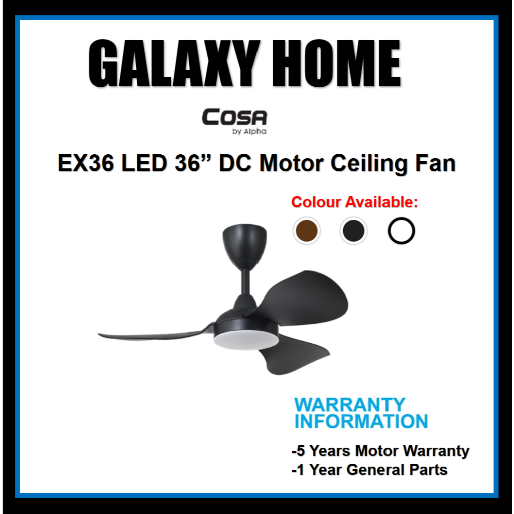 ALPHA COSA EX36 LED 36" DC MOTOR REMOTE CONTROL CEILING FAN | Shopee ...