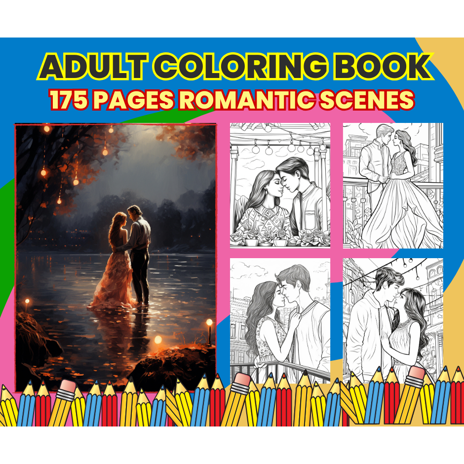 [PDF] 175 PAGES COLOURING PAGE ROMANTIC SCENES - Coloring Book For ...