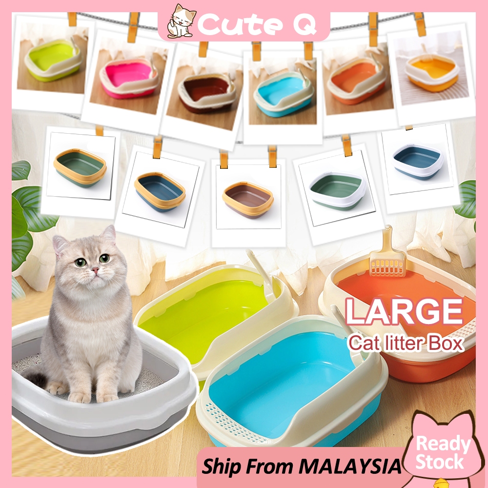 Cute Q cat litter box cat toilet bekas pasir kucing tempat berak kucing ...