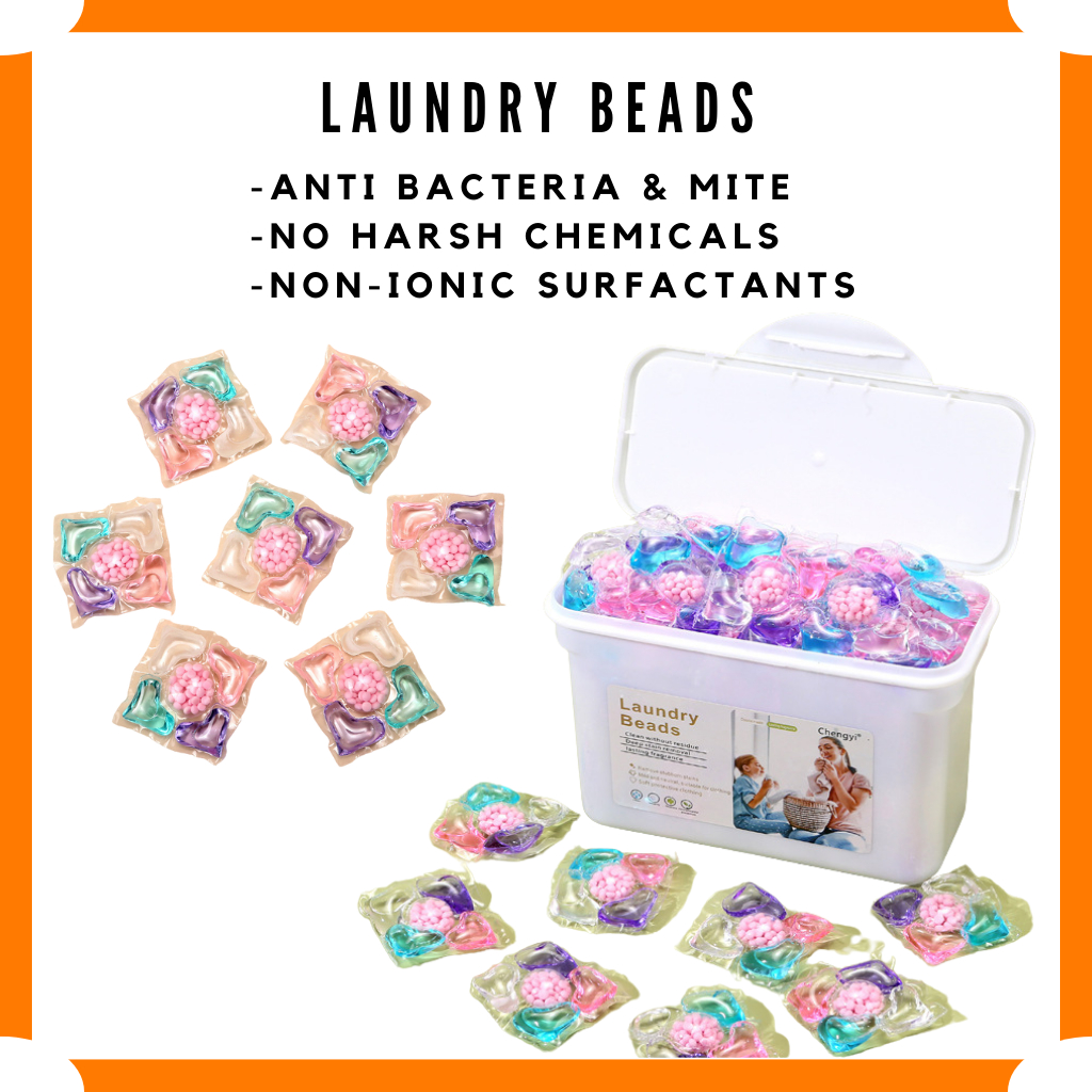 [30PCS/BOX] 5 in 1 Laundry Beads Gel 五合一洗衣凝珠伪体香 30颗 Softener Capsule ...