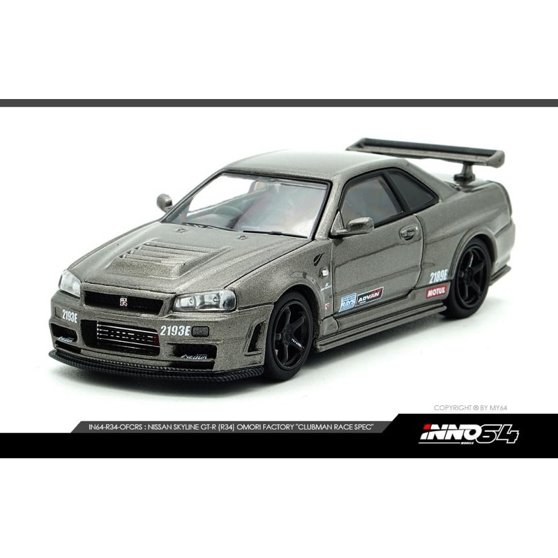 INNO64 NISSAN SKYLINE GT-R R34 OMORI FACTORY CLUBMAN RACE SPEC | Shopee ...