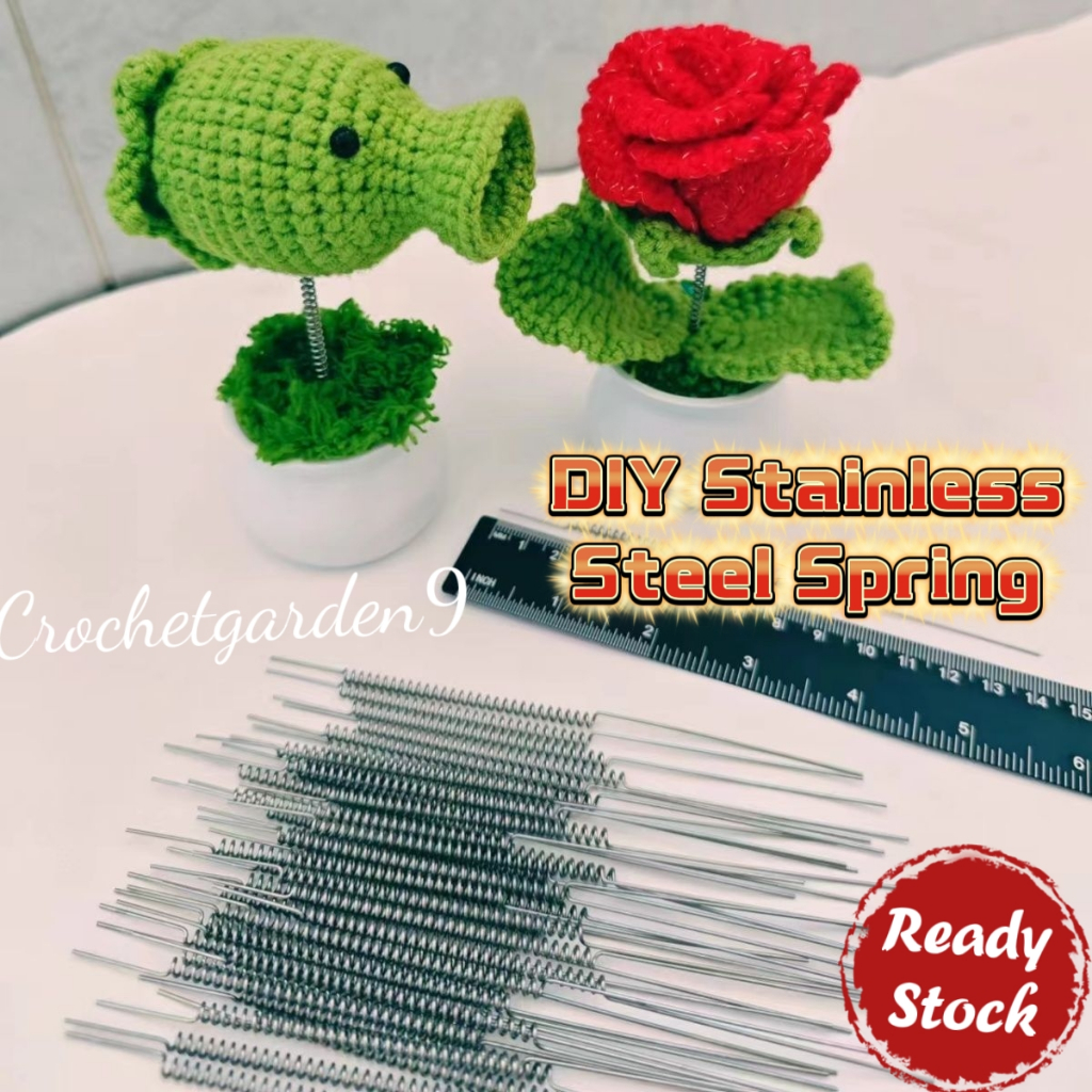 🇲🇾 Ready Stock 🇲🇾 DIY Stainless Steel Spring 14cm Shake Potted Plant ...