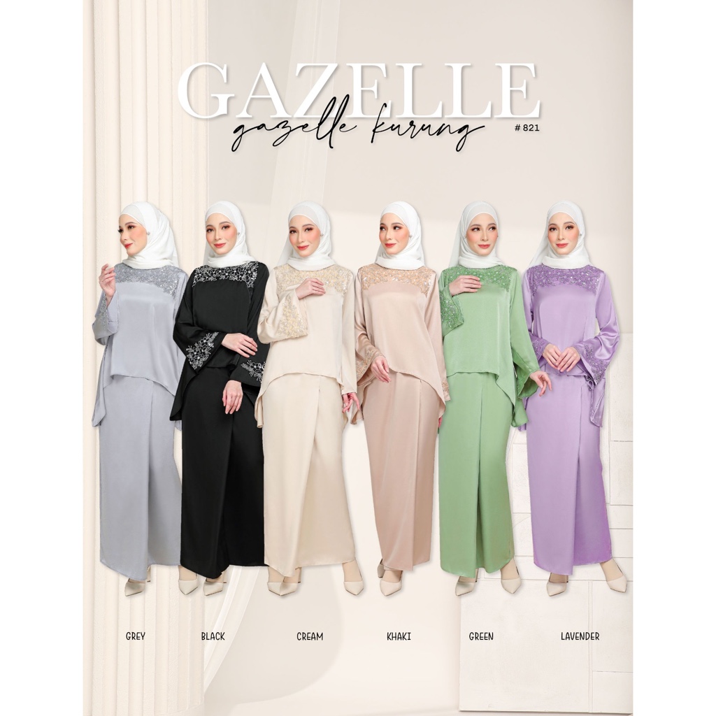 CHIC CHOC | GAZELLE KURUNG MODERN 821 | BAJU RAYA BAJU BRIDESMAID SATIN ...
