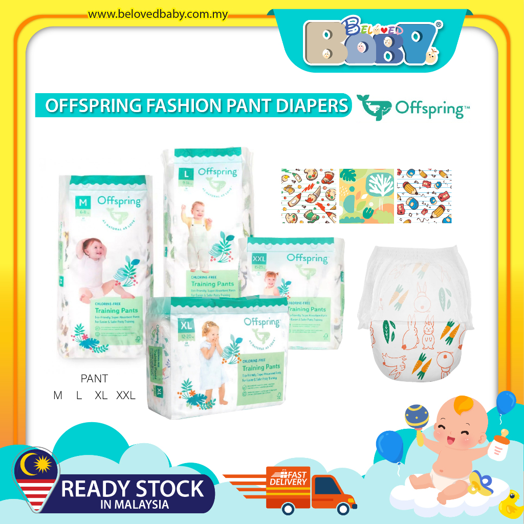 Offspring Fashion Diapers Pants (M, L, XL, XXL) | Shopee Malaysia