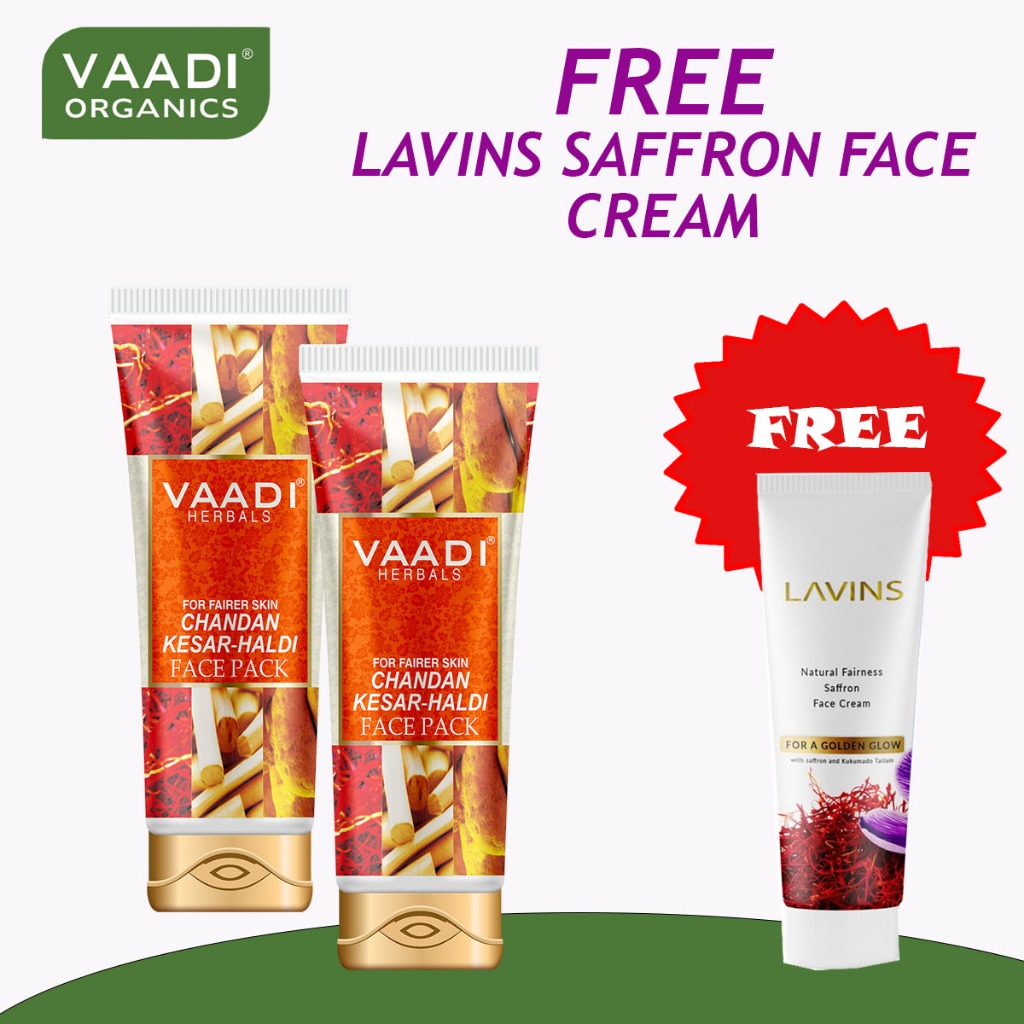 FREE LAVINS FACE CREAM 50G WITH 2 CHANDAN KESAR HALDI FAIRNESS FACE ...