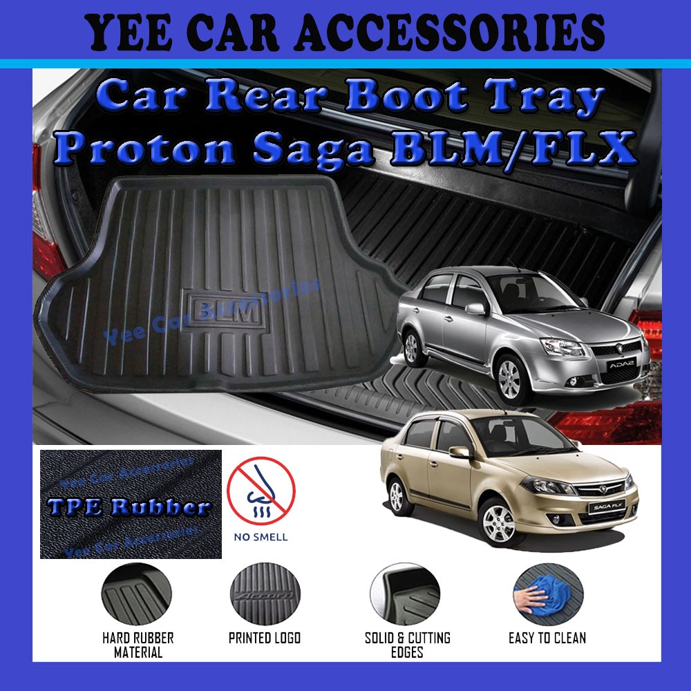 Proton Saga BLM FLX High Quality Durable Custom Fit TPE Rubber Car Rear ...