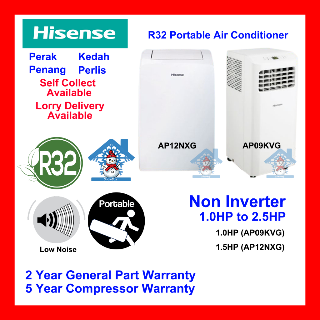 Hisense R32 Portable Air Conditioner 1.0HP 1.5HP 1HP AP09KVG AP12NXG ...