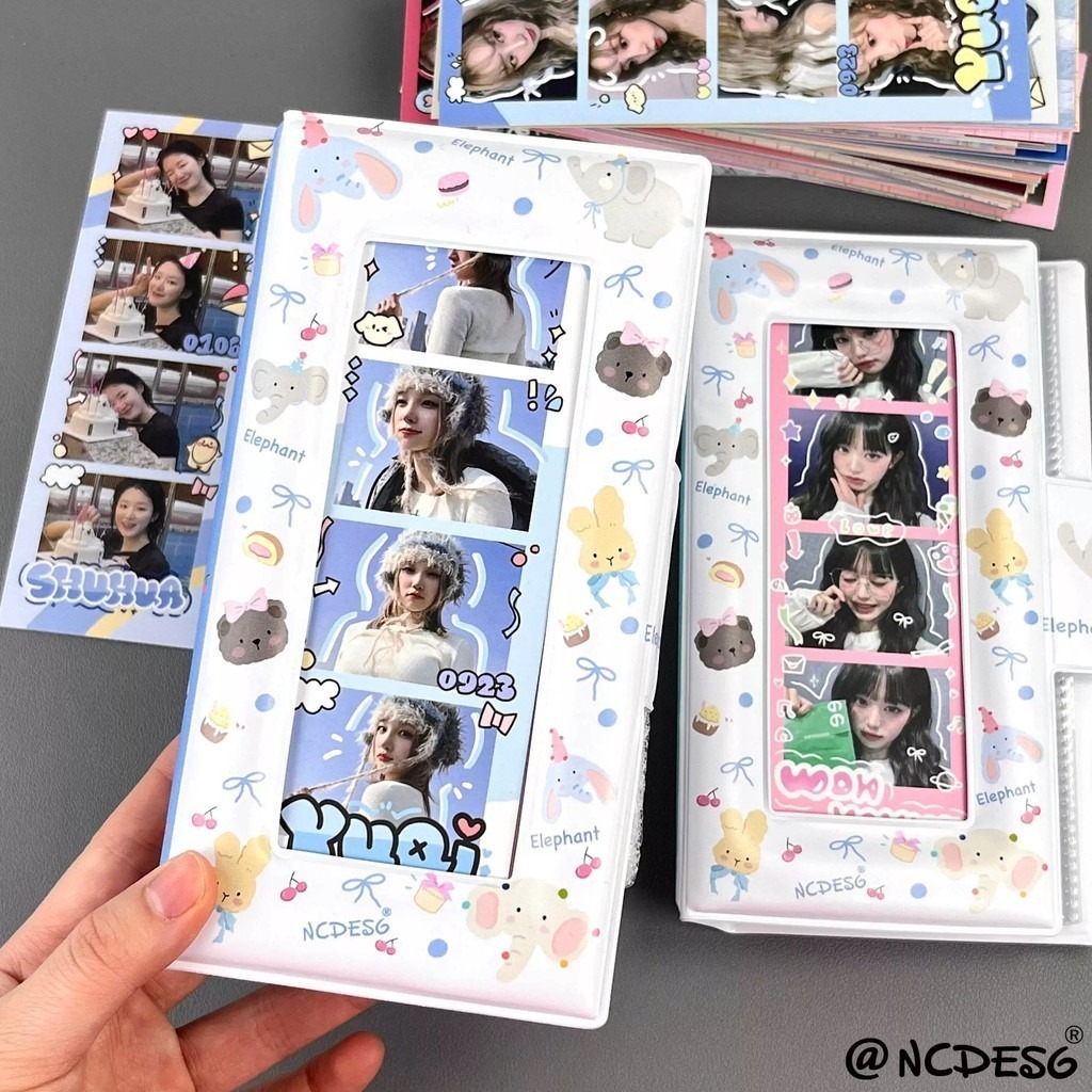 Life Four Grid Protection Book 40 Solts Photo Strip Album Cute Cartoon ...