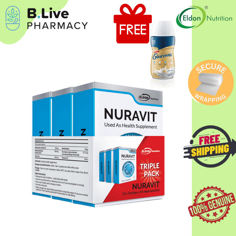 Eldon Nutrition Nuravit Capsule 3 x 30 capsules [Triple Pack] | Shopee ...