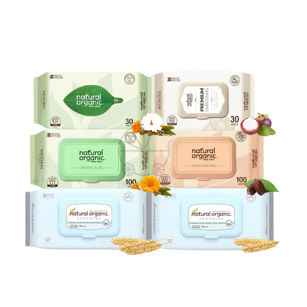 Natural Organic Baby Wipes Combo Set (6 Packs) | Shopee Malaysia