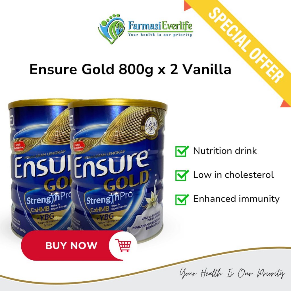 (TWIN PACK 800 X 2) Ensure Gold Vanila (PROMOTION) | Shopee Malaysia