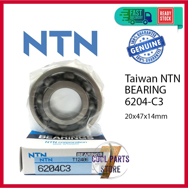 6204 C3 NTN Bearing 6204 (20 X 47 X 14mm) - 100% ORIGINAL | Shopee Malaysia