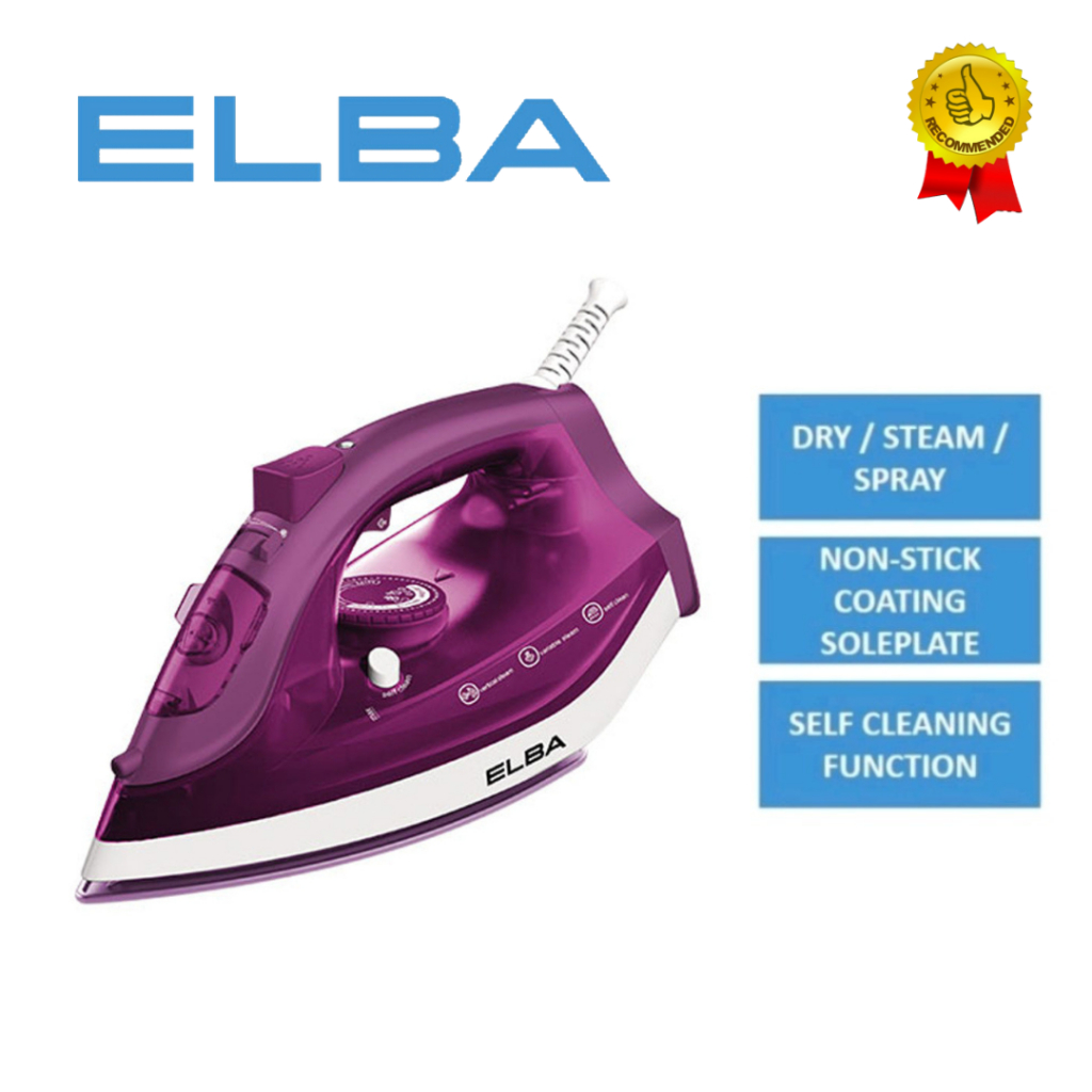 Elba ESI-N1852(PP) Steam Iron Dry / Steam / Automatic Self Cleaning ...